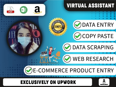 All Data entry related Tasks, web research, typing ,Pasting, Amazon ...