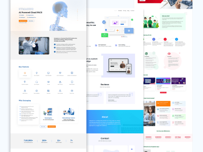 Responsive landing page UI/UX design, web UI or website UI design in ...