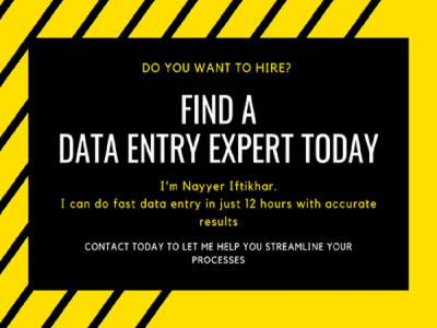 Fast data entry in just 12 hours with accurate results | Upwork