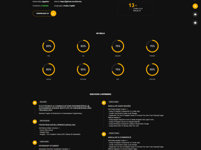 Landing page personal website using angular framework | Upwork