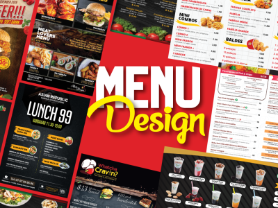 A restaurant menu design, digital menu design, menu board | Upwork