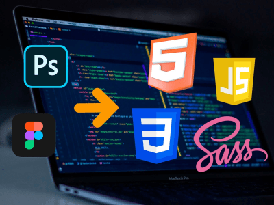 Responsive frontend conversion (HTML, CSS, JavaScript) of your design ...
