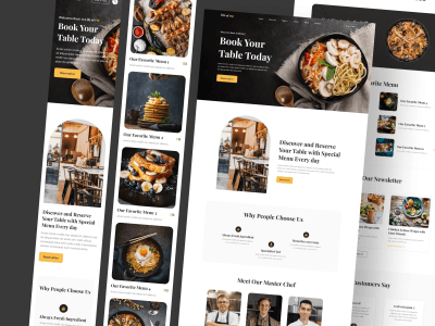 Restaurant Website Template Built in Figma | Upwork