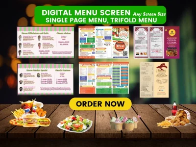 Restaurant menu, digital menu screen and menu board design | Upwork