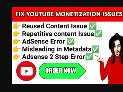 Fix youtube reused content and all issues for monetization | Upwork