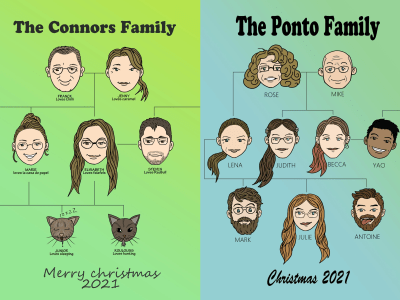 A illustrated family tree, perfect for an original gift | Upwork