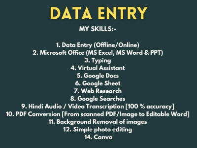 Data entry and copy-paste task | Upwork