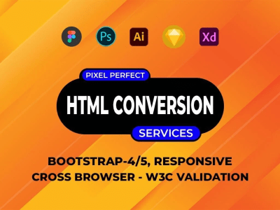 PSD, XD, Figma to HTML, Bootstrap, Tailwind CSS Responsive design | Upwork
