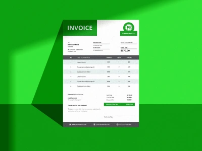 A fantastic eye catching modern invoice design for your business | Upwork