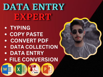 Accurate data entry, typing, convert pdf, data collection & product ...