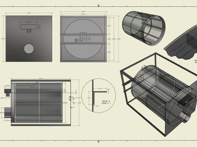 High-resolution manufacturing drawing in PDF format based on 3D object ...