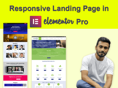 Responsive landing page in elementor pro | elementor expert | wordpress pro | Upwork
