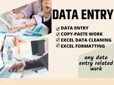 Assistance for data entry, typing and any data entry related job | Upwork