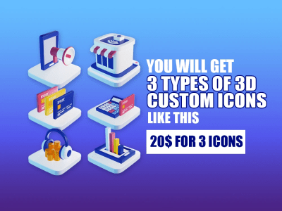 3 types of Custom 3D Icons like this! | Upwork