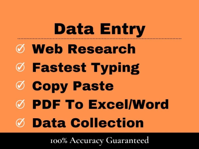 Accurate Data Entry, Data Typing, Data Scraping & Web Research. | Upwork