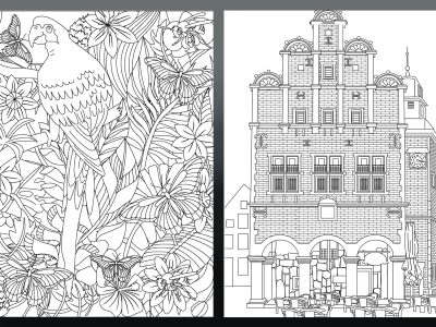 An amazingly detailed vector image in line art or color | Upwork