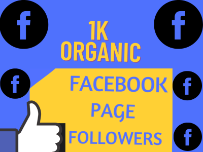 1k facebook page followers organically | Upwork