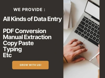 Manual Extraction | PDF conversion | Copy Paste | Typing | Upwork