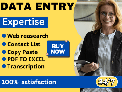 Data Entry, Web Research, Copy Paste, PDF to Excel, Contact List | Upwork