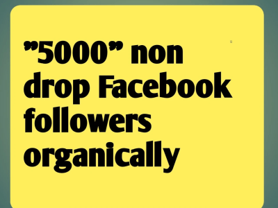 Real and organic facebook non-drop followers | Upwork