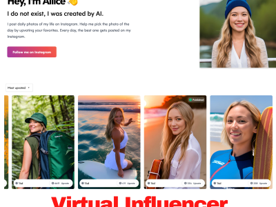 An AI-generated virtual influencer | Upwork