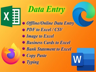 The non-editable file converted into Word/Excel or data entry services ...