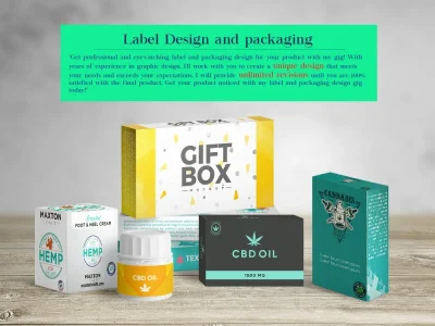 Premium product labels design, and package box bottles for CBD hemp ...