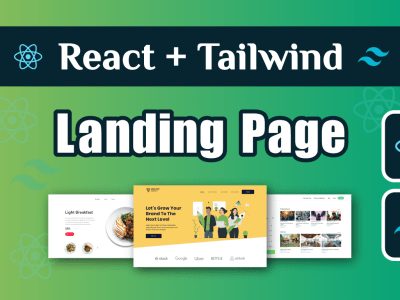 A responsive landing page with React & TailwindCSS | Upwork