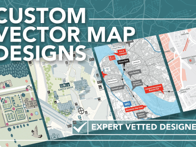 A customized vector map for any location using Adobe Illustrator | Upwork