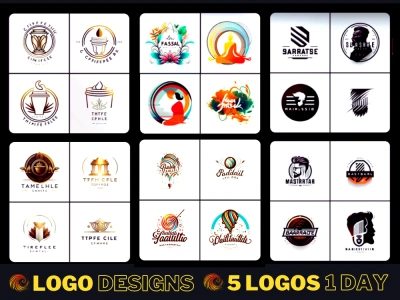 5 modern logo designs in 1 day | Upwork