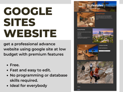 An outstanding business website using google sites, google site builder ...