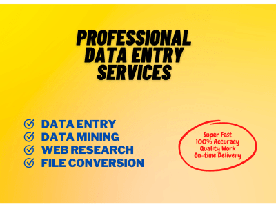 Expert data entry, data mining, web research and file conversion ...
