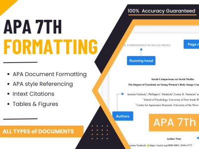 Document in APA 7th formatting with APA Referencing and Intext ...