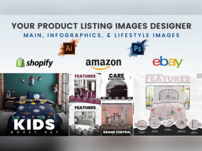 A design of amazon products and listing images infographic | Upwork