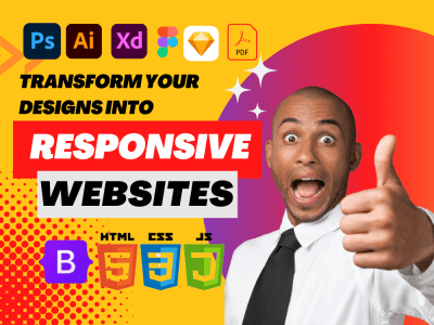 Figma/PSD/XD design converted to responsive pixel-perfect HTML ...