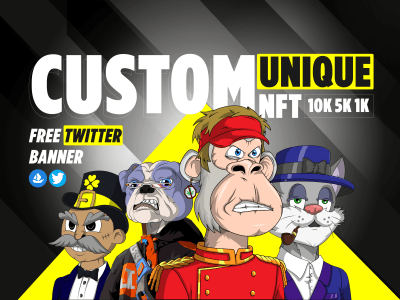 A stuning cartoon nft art and nft collection generator with meta data ...