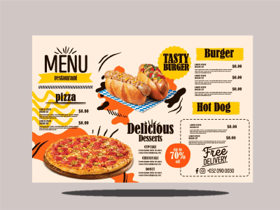 Eye-catching food menu, restaurant menu and menu board design | Upwork