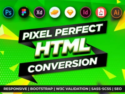 PSD/Figma/XD design converted to responsive pixel-perfect HTML Bootstrap | Upwork