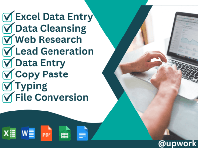 Accurate Data Entry, Copy Paste, Typing, Excel Data Entry, Data ...