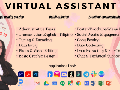 A productive virtual assistant for all of your administrative needs. | Upwork