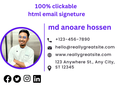 Create clickable HTML email signature | Upwork