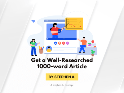 A well-researched 1000-word article on any topic | Upwork