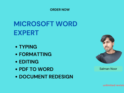 Microsoft word typing, formatting, editing and redesign your document ...