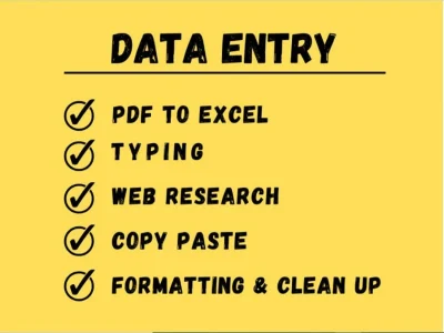 Accurate data entry, typing, and PDF conversion into MS Word & MS Excel ...
