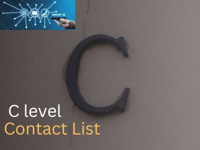 A list of c level contact in the b2b market and data entry for you ...