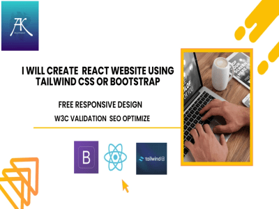 A beautiful react website using tailwind css or bootstrap | Upwork