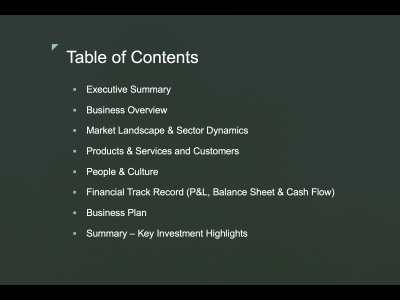 A concise and beautiful pitch deck that you can present to investors ...