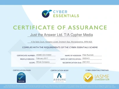 Cyber essential certification for UK and Singapore | Upwork