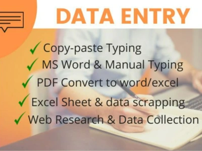 Data entry, excel, scraping, typing, copy paste work | Upwork