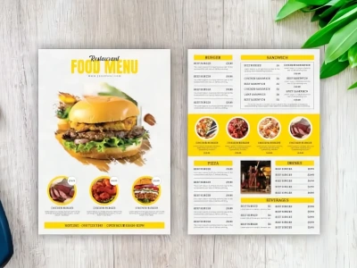 Professional modern restaurant menu | Upwork